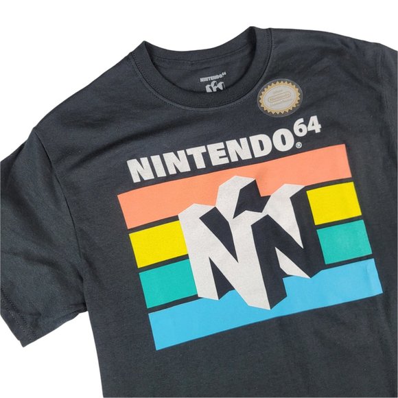 Nintendo | Shirts | Nintendo N64 Logo Vintage Mens Black Tshirt Medium ...